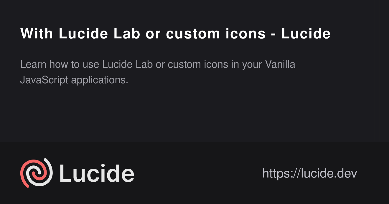 With Lucide Lab or custom icons - Lucide – Lucide