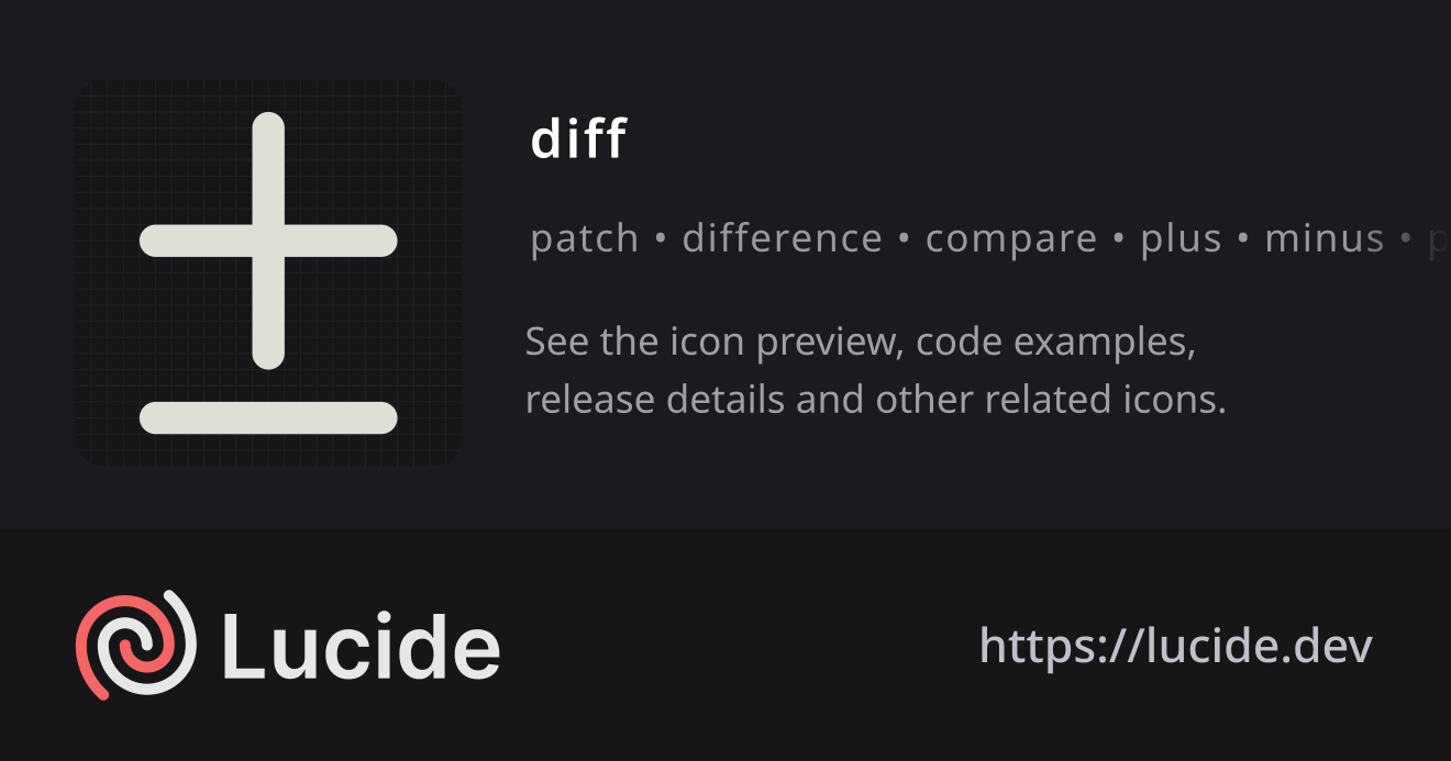 diff icon details – Lucide