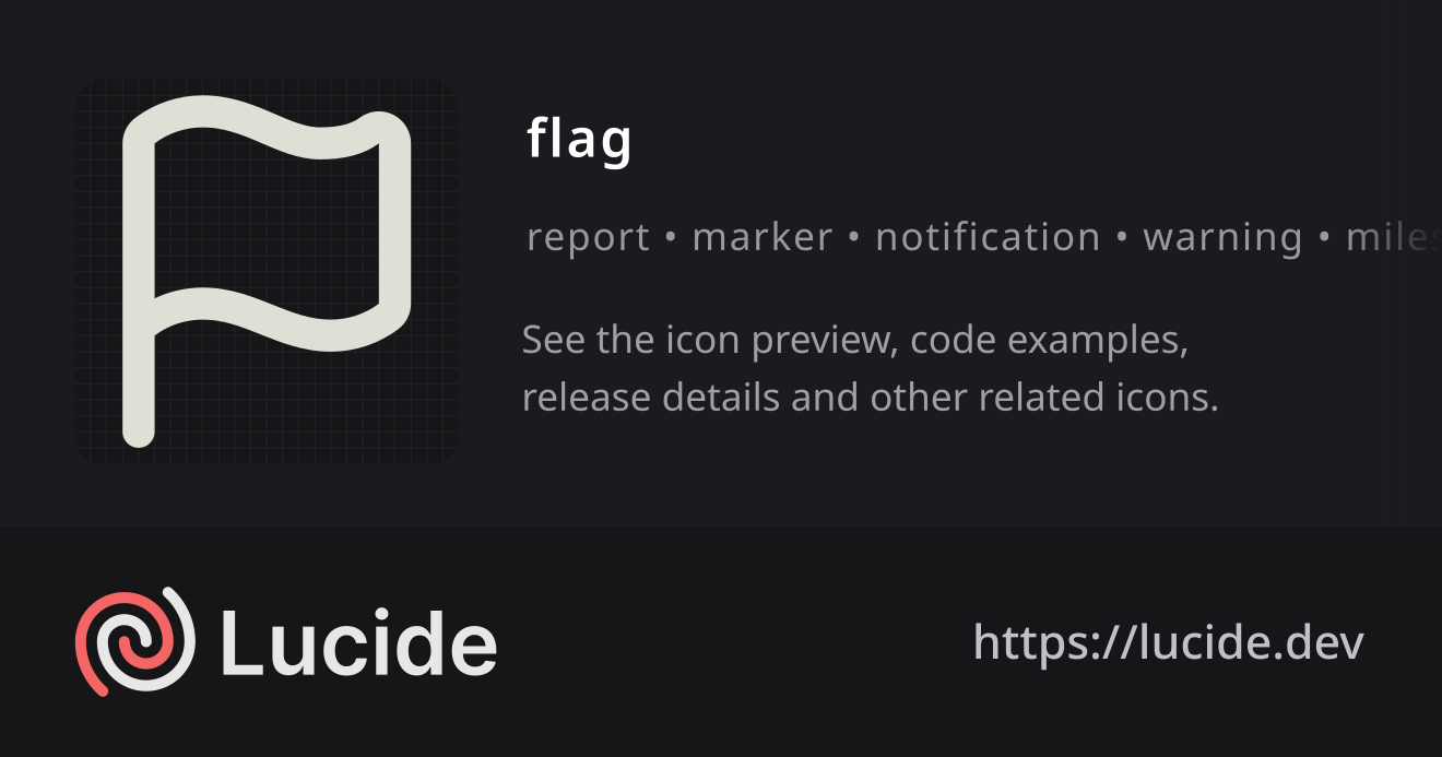 flag icon details – Lucide