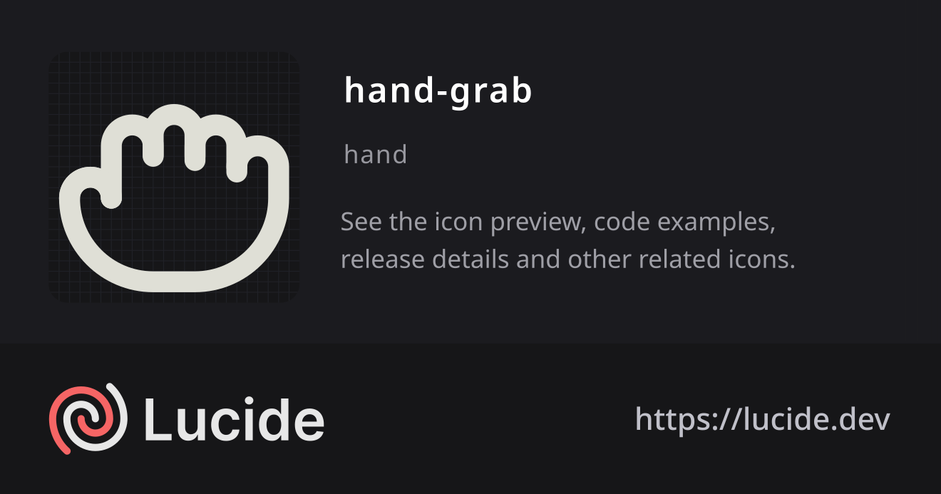 hand-grab icon details – Lucide