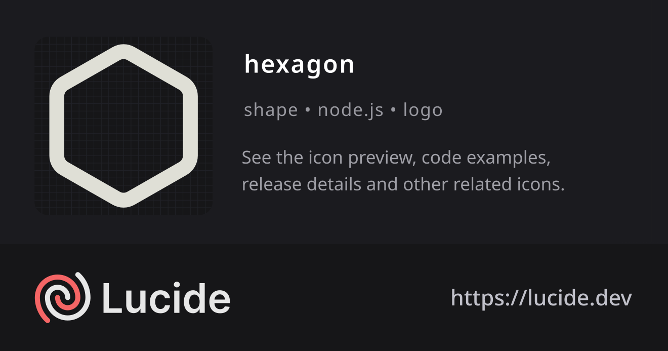 hexagon icon details – Lucide