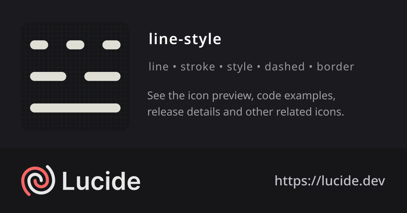 line-style icon details – Lucide