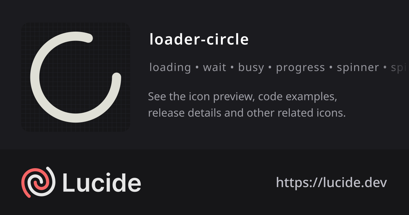 loader-circle icon details – Lucide