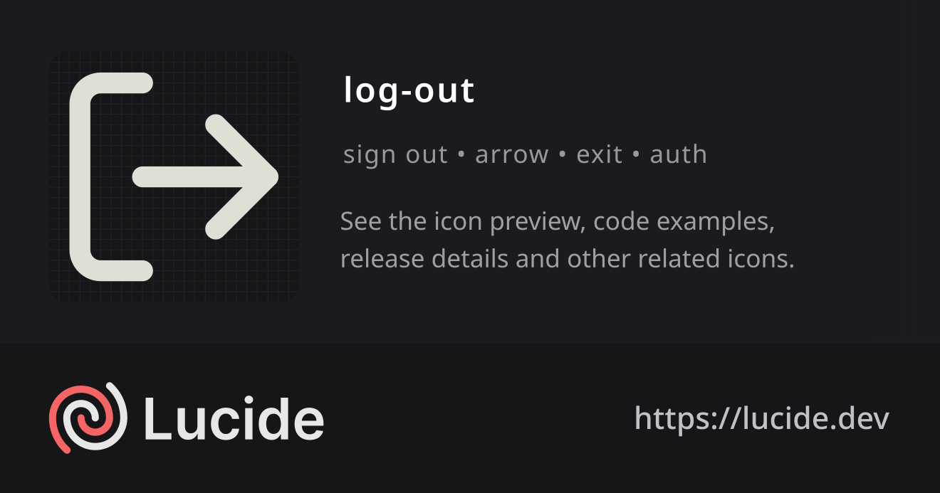 log-out icon details – Lucide