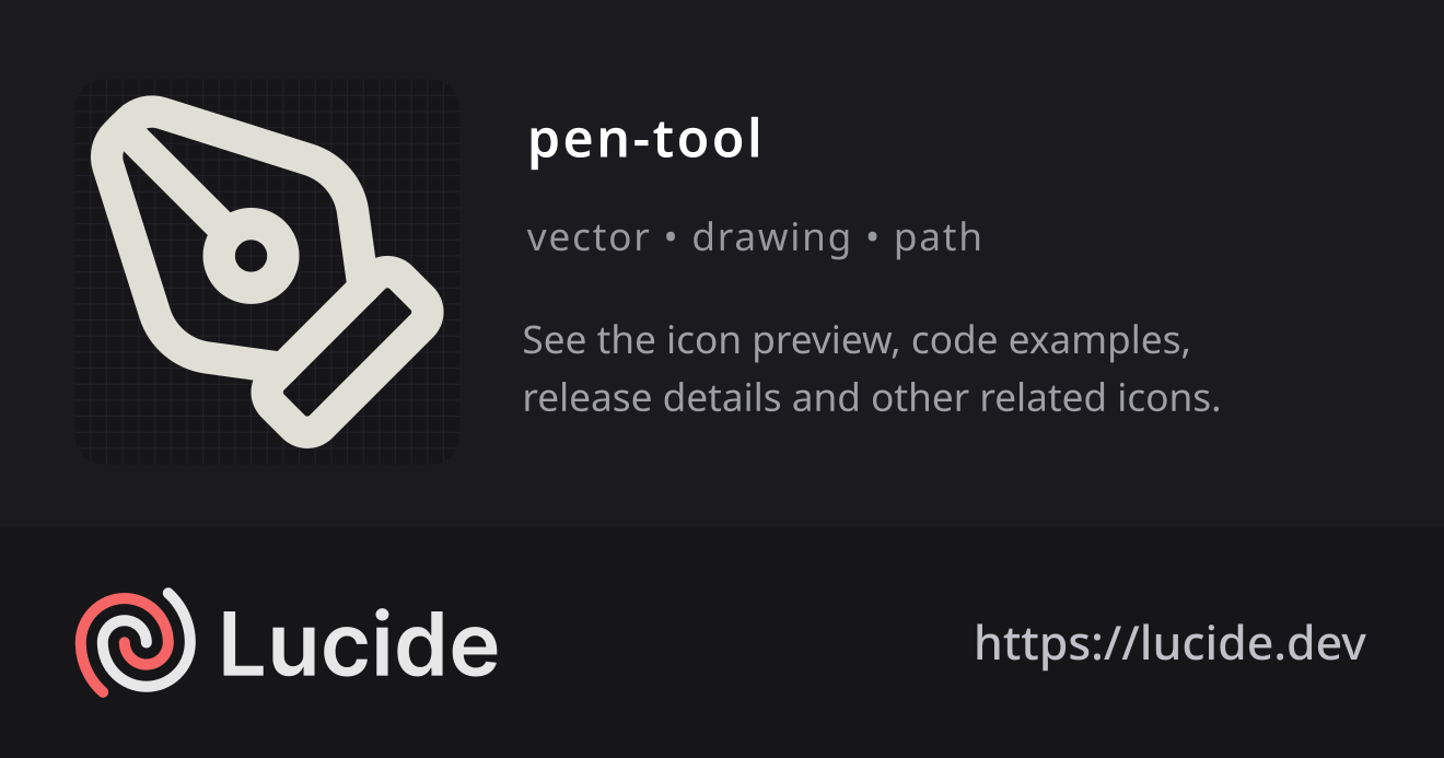 pen-tool icon details – Lucide