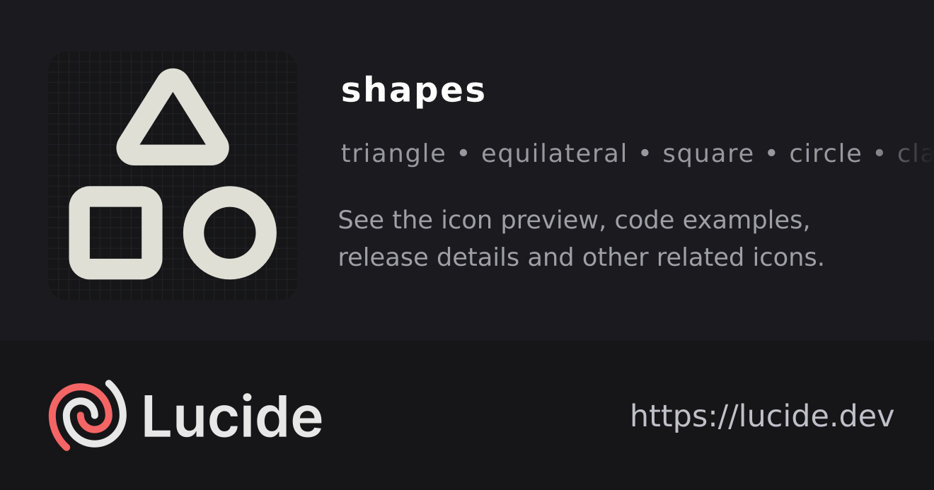 shapes icon details – Lucide