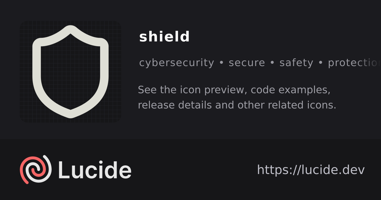 shield icon details – Lucide
