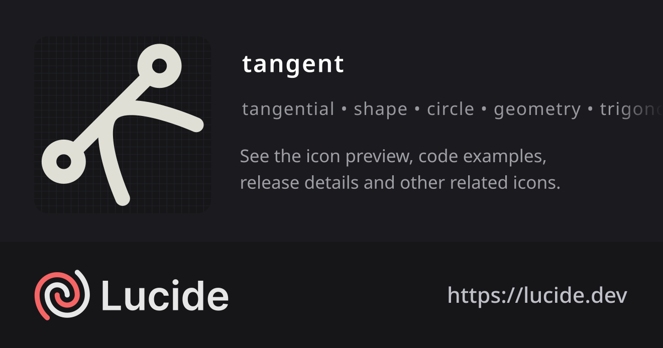 tangent icon details – Lucide