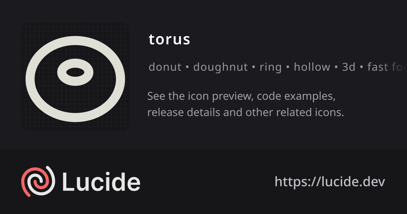 torus icon details – Lucide